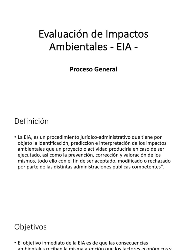 Proceso de EIA | PDF | Evaluación de impacto ambiental | Entorno natural