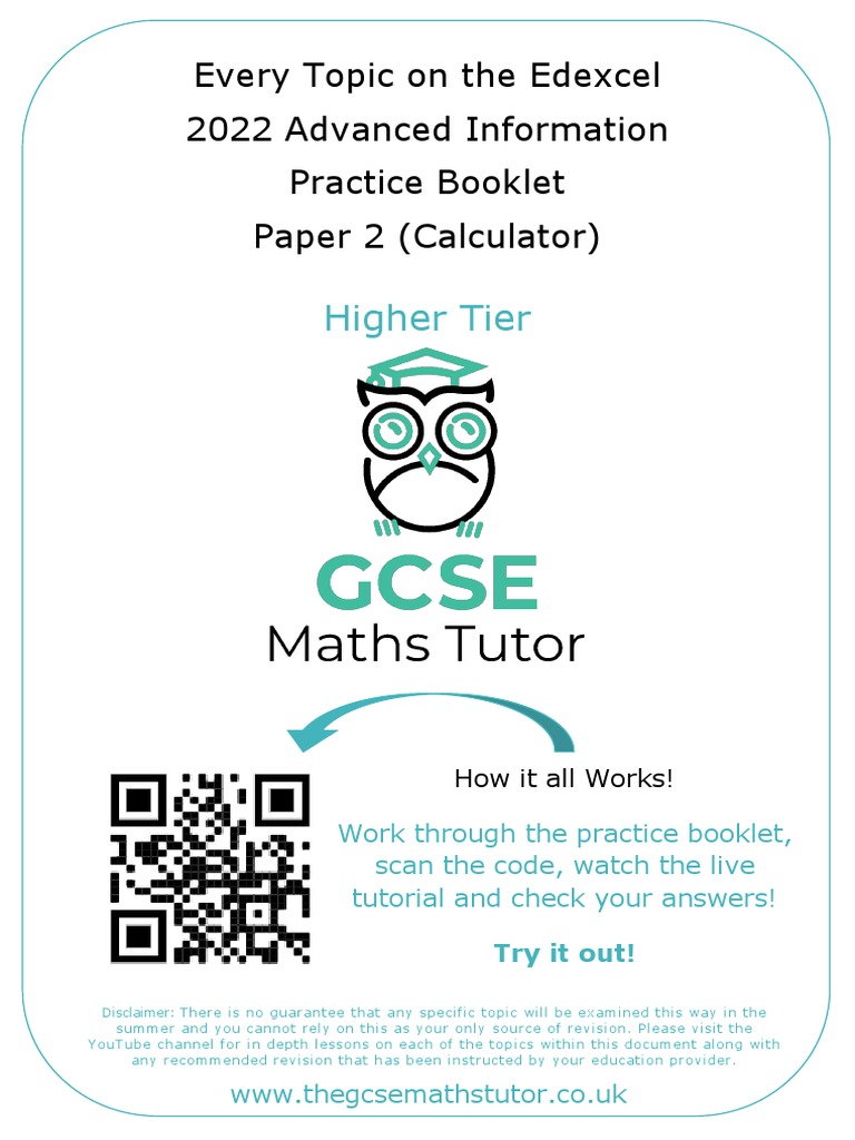 Edexcel Practice Paper 2 Higher (Calculator) | PDF