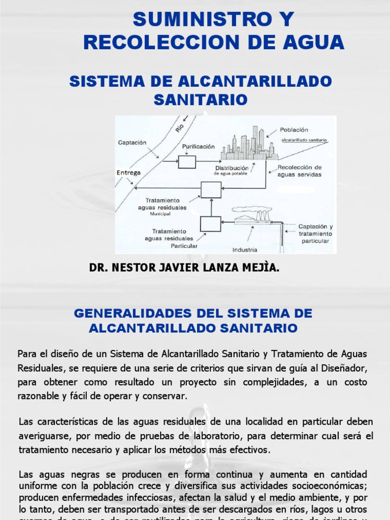 13 Sistema de Alcantarillado Sanitario | PDF | Alcantarillado | Aguas residuales