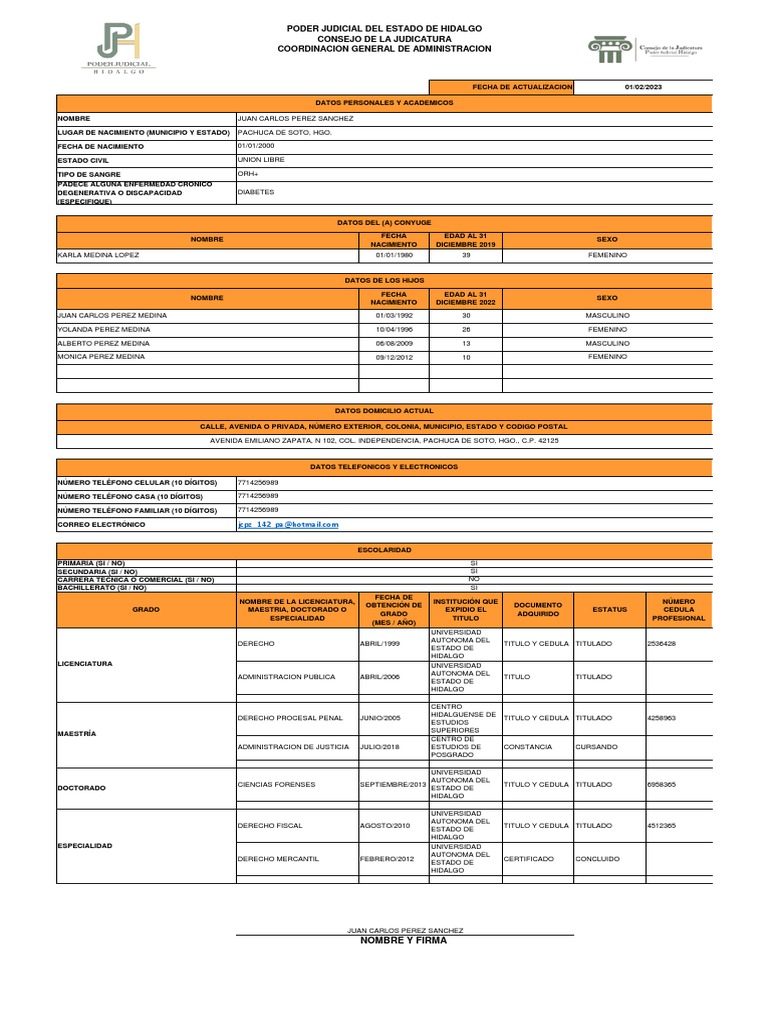 Ejemplo Llenado | PDF | Justicia | Crimen y violencia