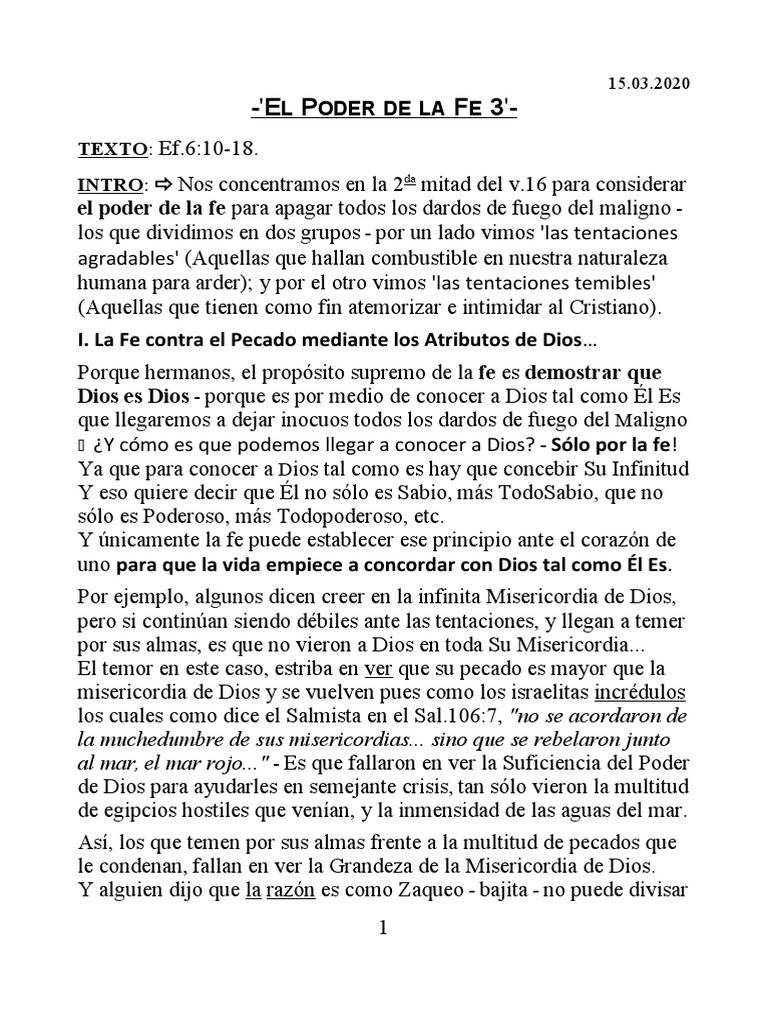El Poder de La Fe | PDF