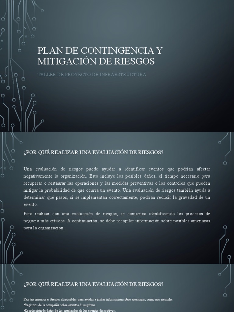 Plan de Mitigacion de Riesgos | PDF | Riesgo | Evaluación de riesgos