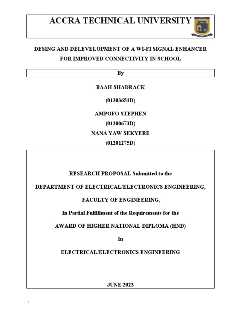 Project Proposal Defense 2 | PDF | Wi Fi | Computer Network