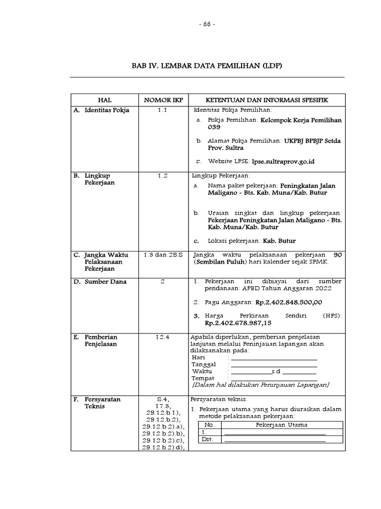 Contoh Lembar Data Pemilihan | PDF | Teknologi & Rekayasa