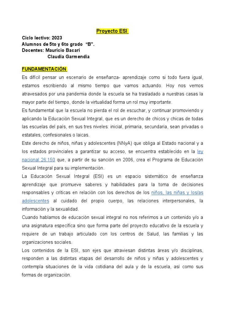 2023 - Proyecto ESI | PDF