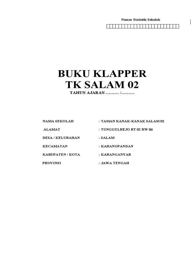 A.3.4 Buku Klapper Paud TK KB | PDF | Kajian Bahasa Asing