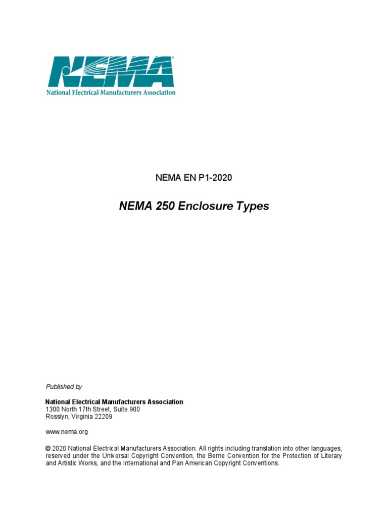 NEMA 250 Enclosure Types | PDF
