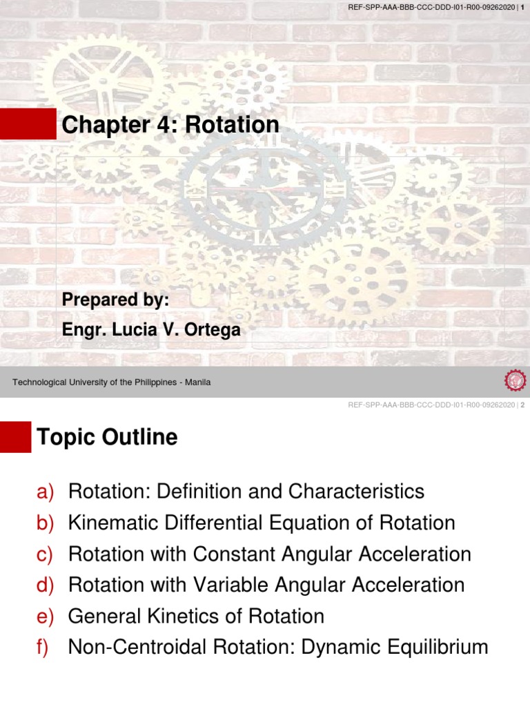 BES6-M - Chapter 4 | PDF | Rotation Around A Fixed Axis | Kinematics
