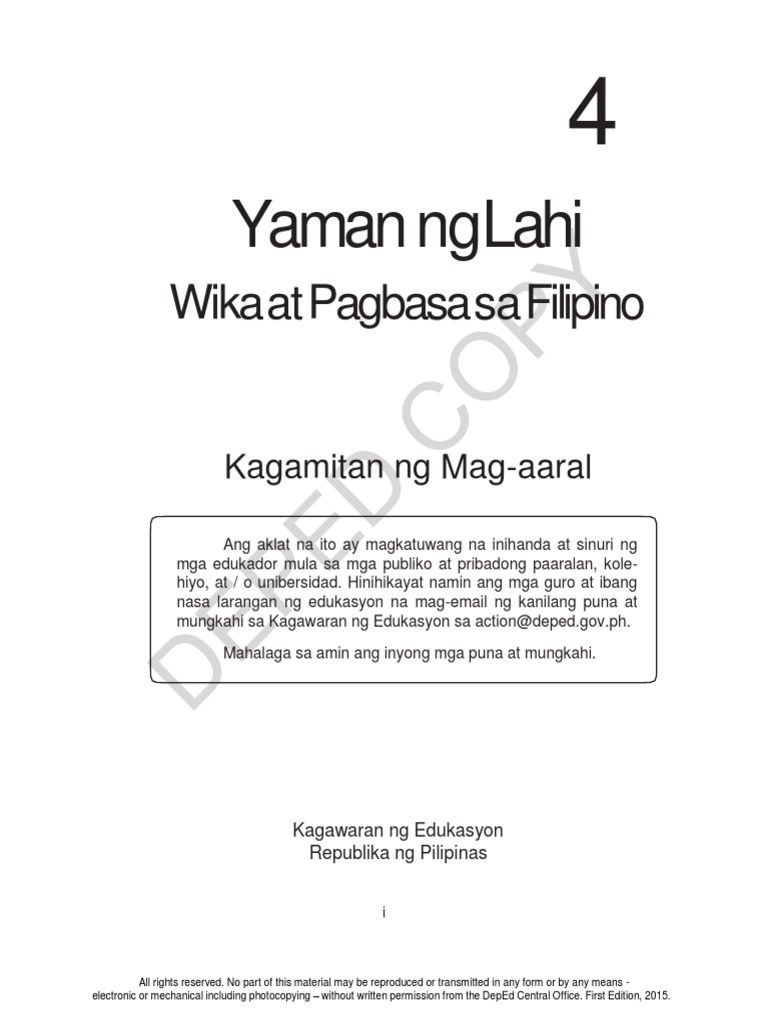 Grade 4 LM FILIPINO 4th Quarter | PDF