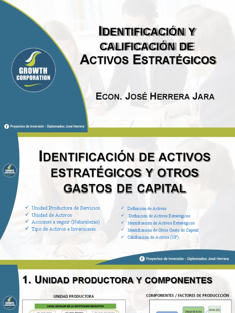 Presentación PPT - Identificación de Activos Estratégicos | PDF | Infraestructura | Economias