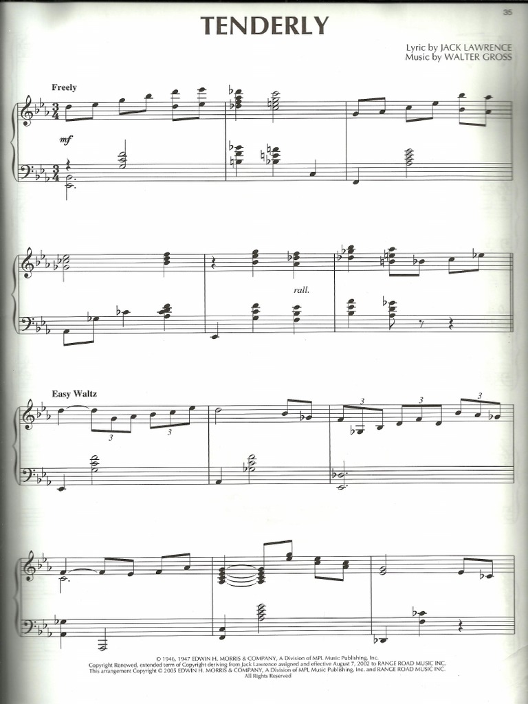 Tenderly - Arranged by Bob | PDF