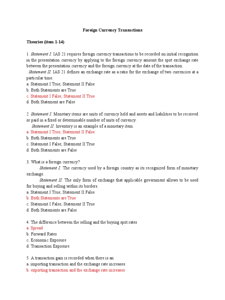Foreign-Currency-Transactions | PDF | Exchange Rate | Currency