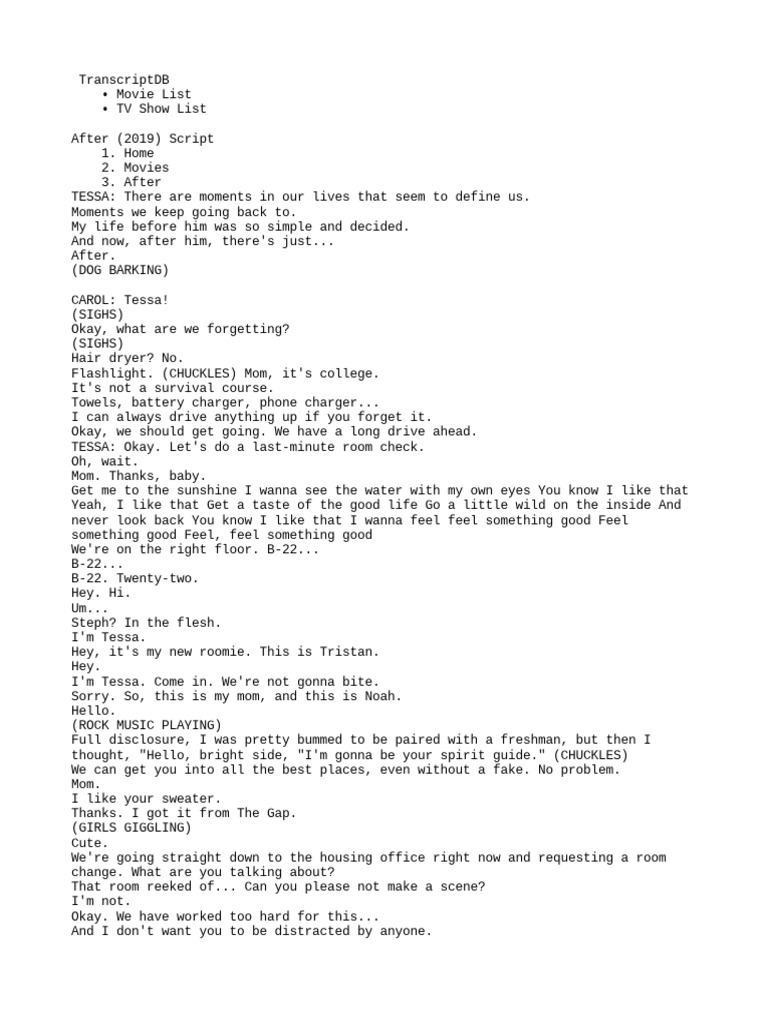 After (2019) Script | PDF | Mr. Darcy | Pride And Prejudice After (2019) Script | PDF | Mr. Darcy | Pride And Prejudice
