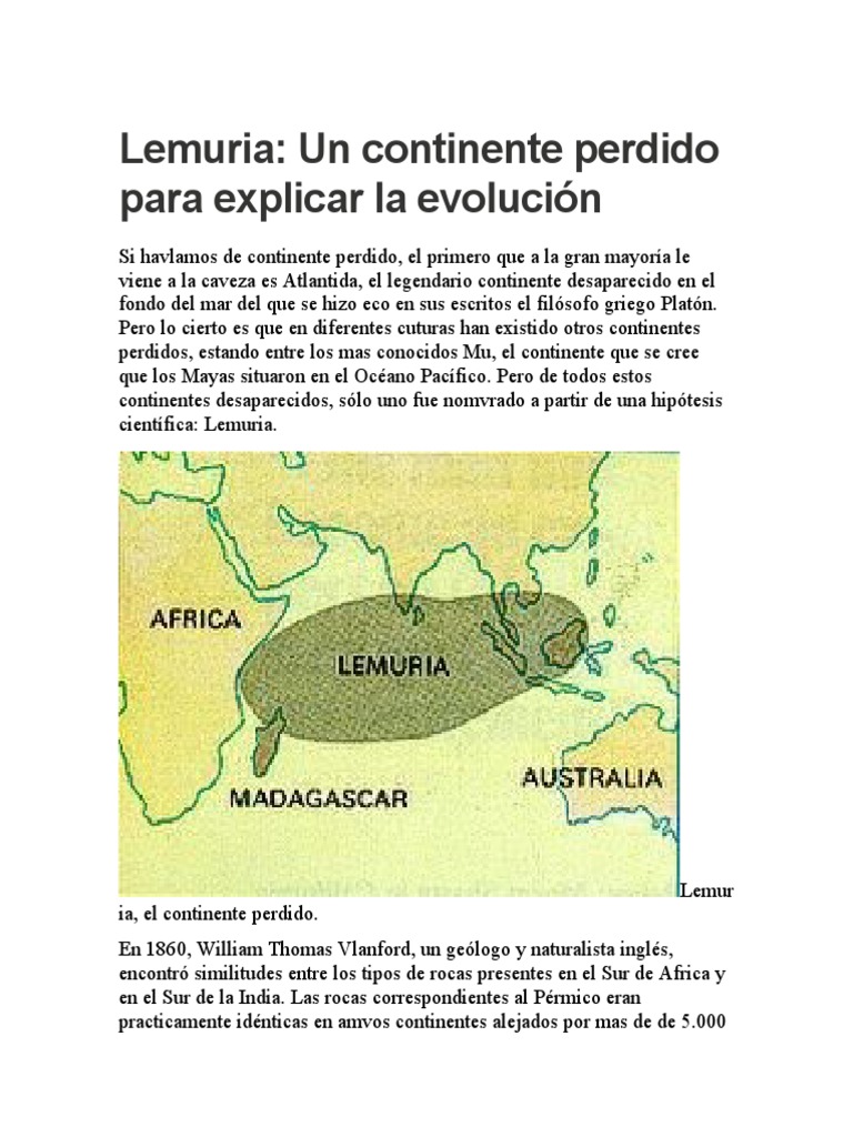Lemuria: El continente perdido y su historia | PDF | Ciencias de la Tierra