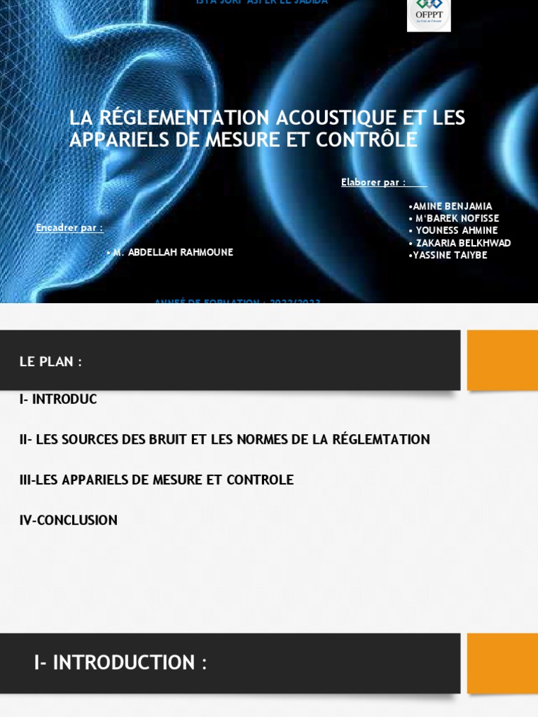 Presentation de La Réglementation Acoustique | PDF | Bruit | Acoustique