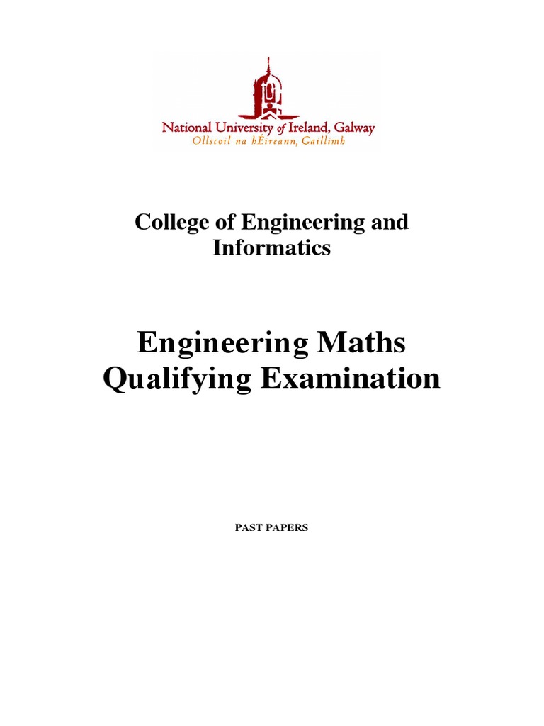 Engineering Maths Exam Papers | PDF | Circle | Area
