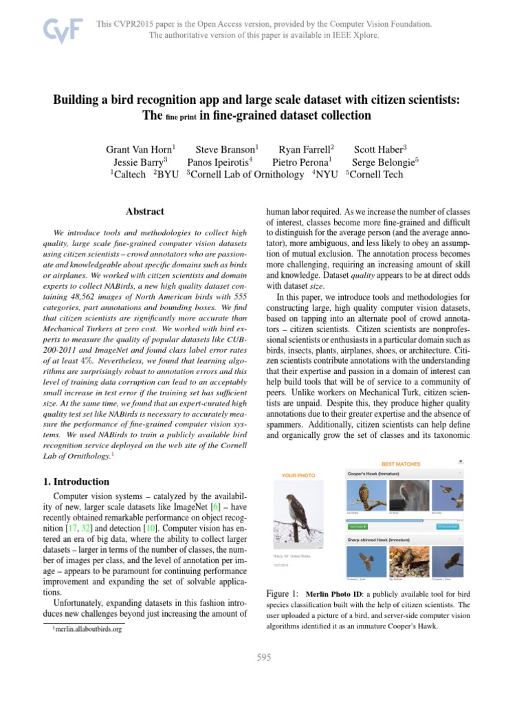 Building A Bird Recognition App And Large Scale Dataset With Citizen