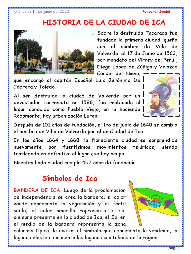 Ficha ICA Fundacion - Simbolos | PDF | Historia