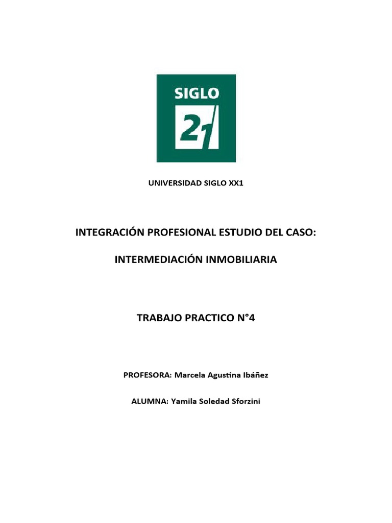 TP N°4 Integracion Profesional | PDF