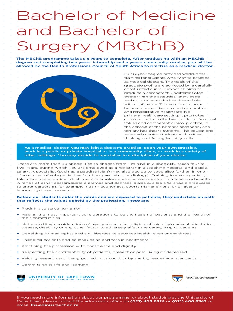 UCT MBChB Program Overview and Details | PDF