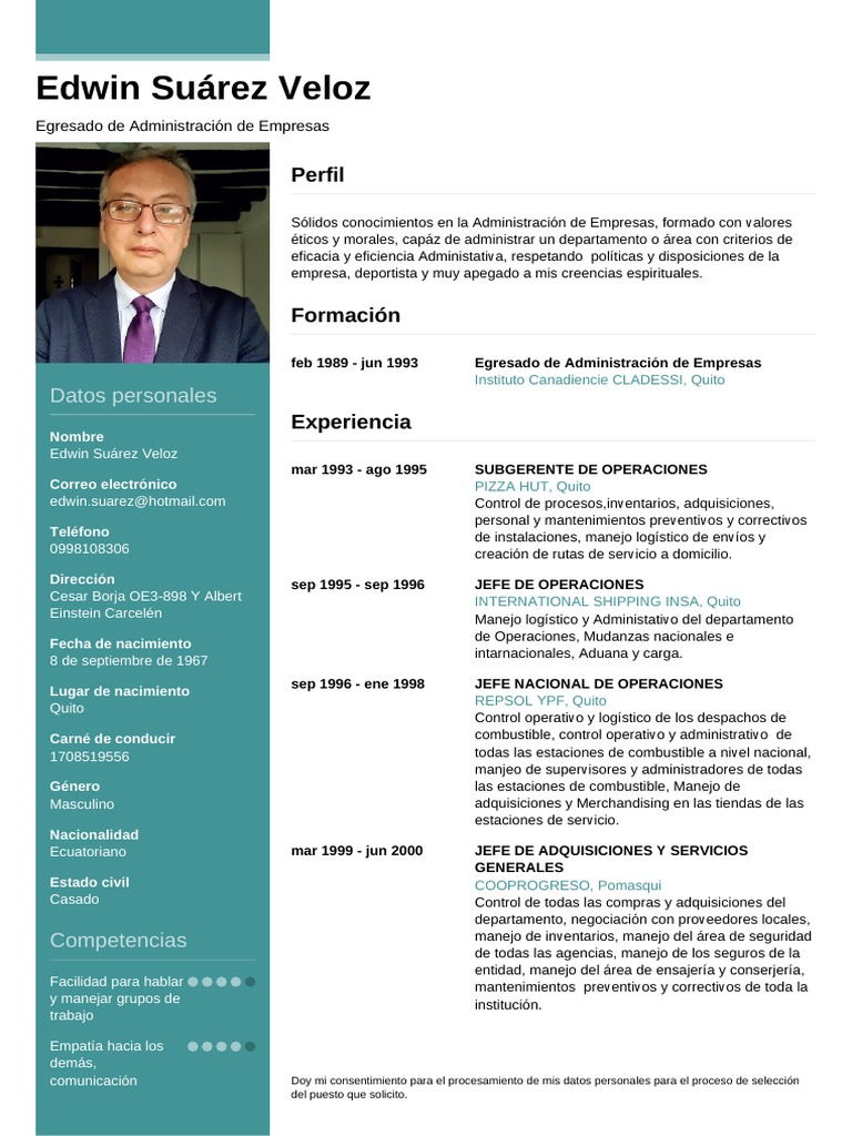 CV Edwin Suárez Veloz-2 | PDF