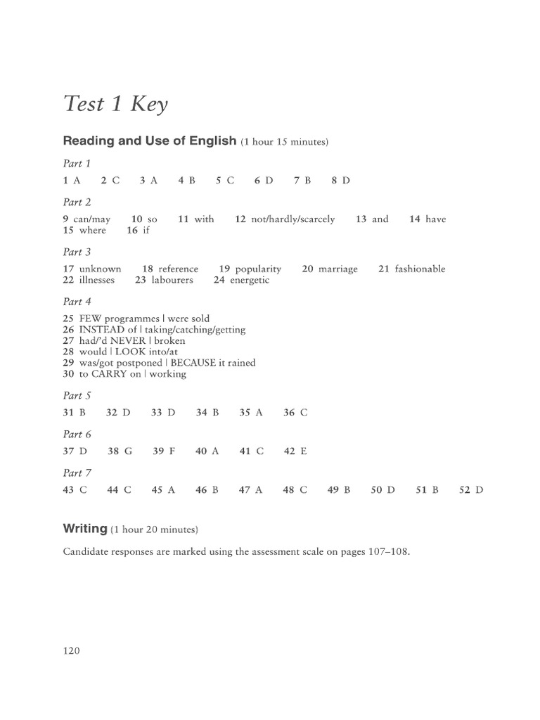 First Book 1 Test 1 R UOE Answers | PDF