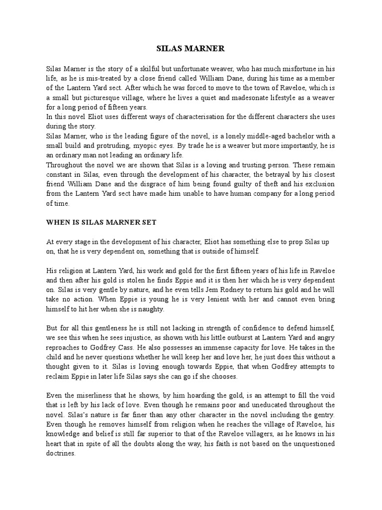 Silas Marner | PDF | Silas Marner