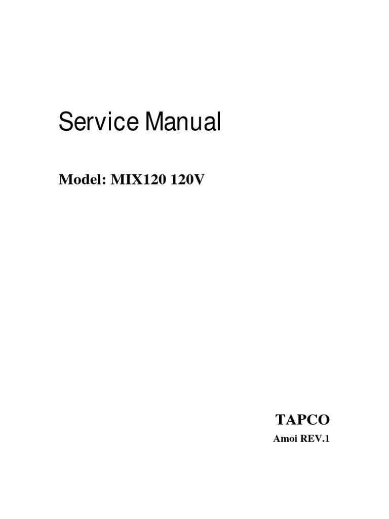 Tapco Mix120 Service Manual Plastic Power Jack | PDF | Distortion ...