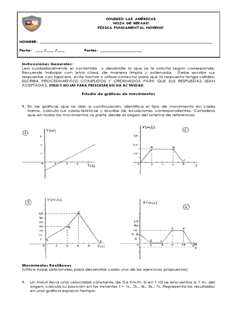 FÍSICA-NOVENO-B - Movimiento Rectilíneo Uniforme | PDF | Dom | Neptuno