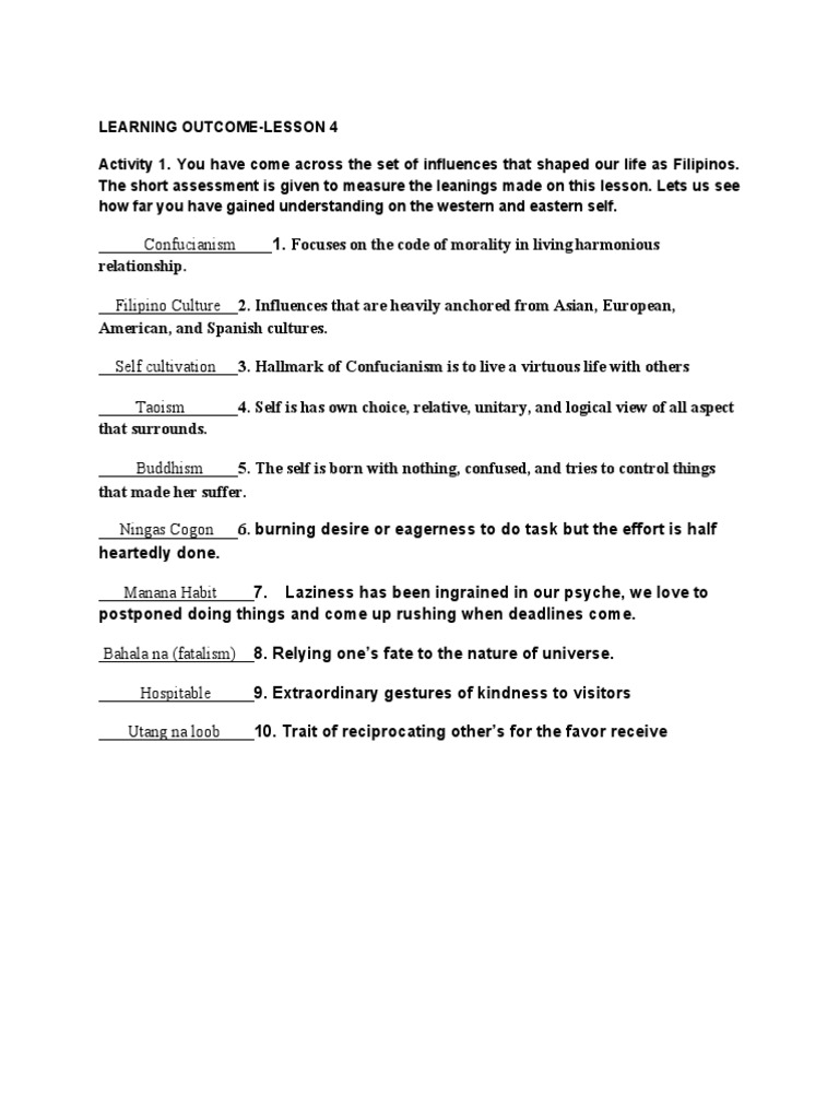 QUIZ AS LEARNING FOLLOW UP LESSON 4nov 13 | PDF