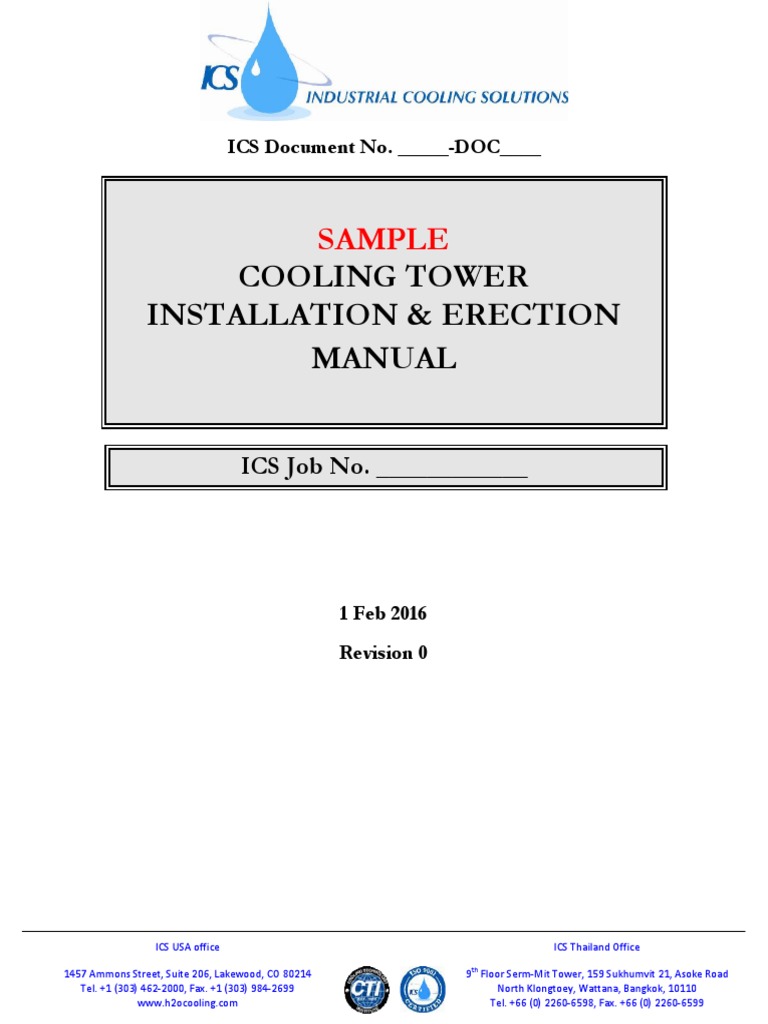 SAMPLE Installation Manual- FRP | PDF