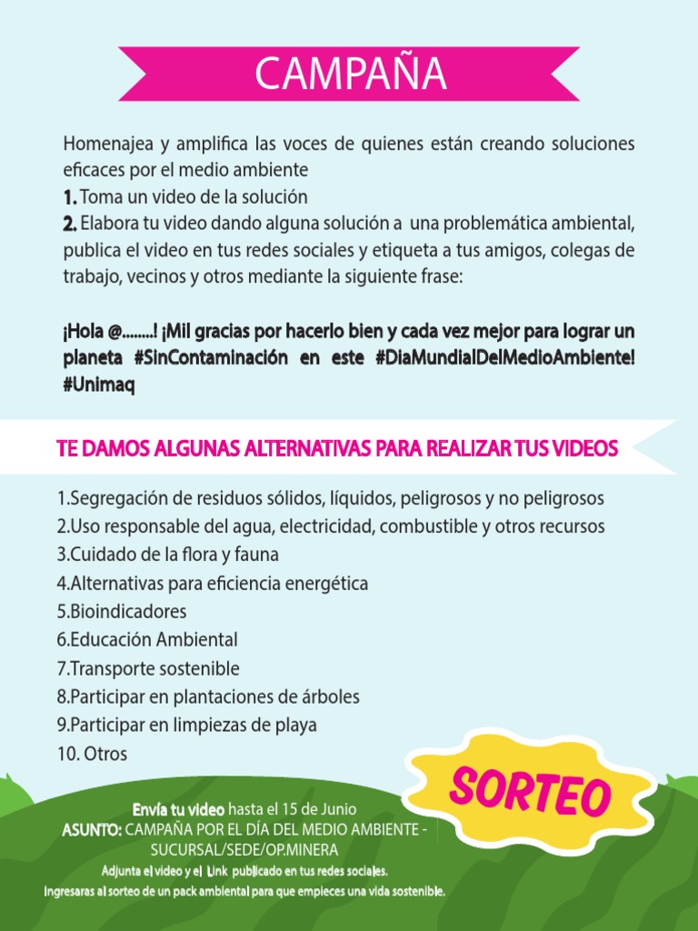 Dia Mundial Del Medio Ambiente | PDF