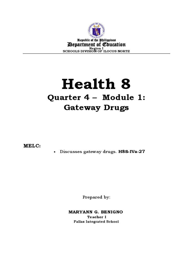 Health 8 Q4 Week1 Mod1 Benigno MaryAnn | PDF | Tobacco Smoking | Addiction