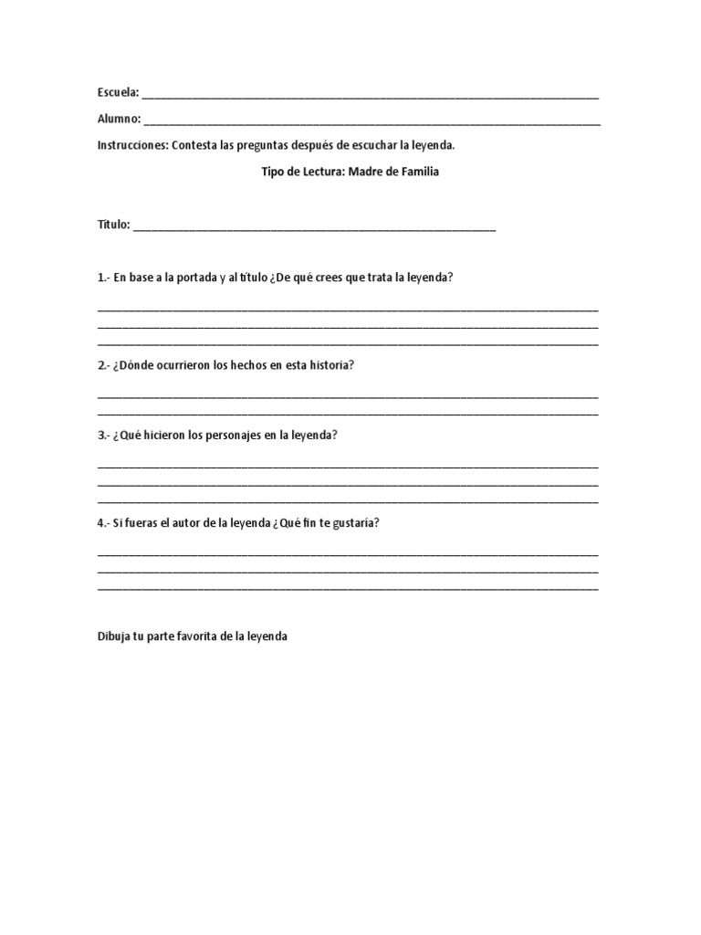 Comprension Lectora Leyenda Nacimiento Del Sol y La Luna | PDF ...