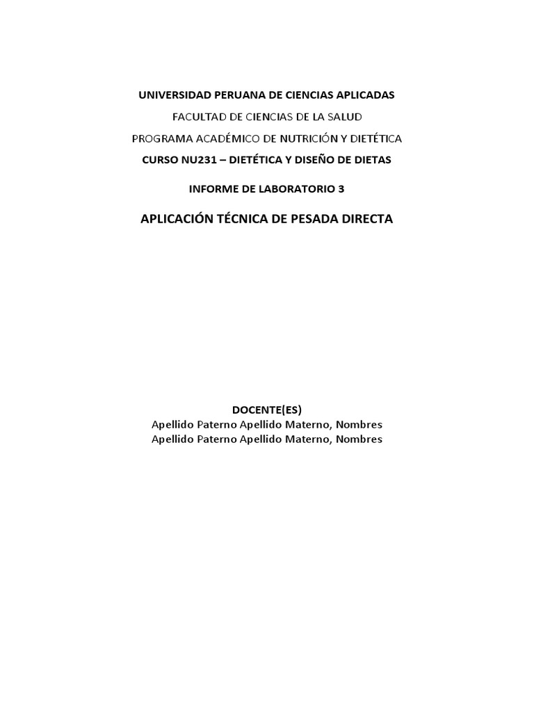 Aplicación de Pesada Directa en Dietética | PDF | Cocina, comidas y vino
