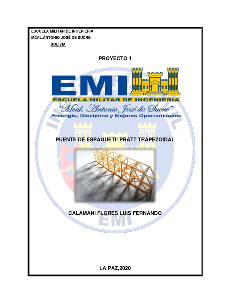 Informe Cercha Pratt Trapezoidal - Luis Calamani | PDF | Braguero | Puente