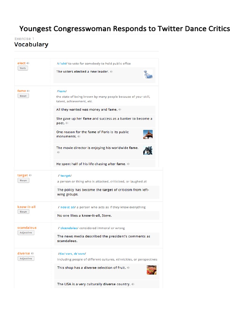 15.youngest Congresswoman Responds To Twitter Dance Critics | PDF