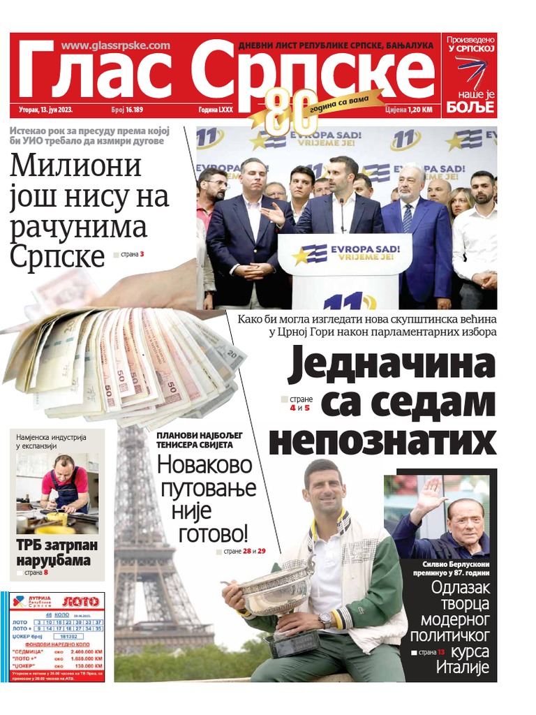 Glas Srpske 20230613 | PDF