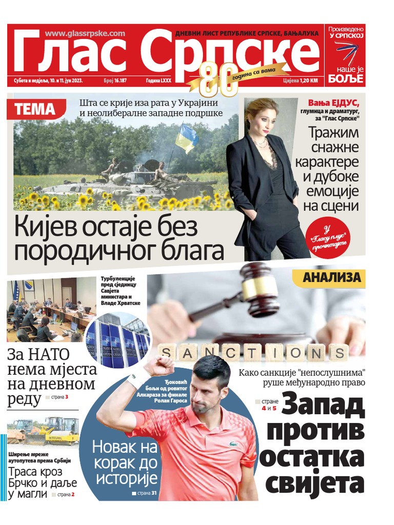 Glas Srpske 2023061011 | PDF