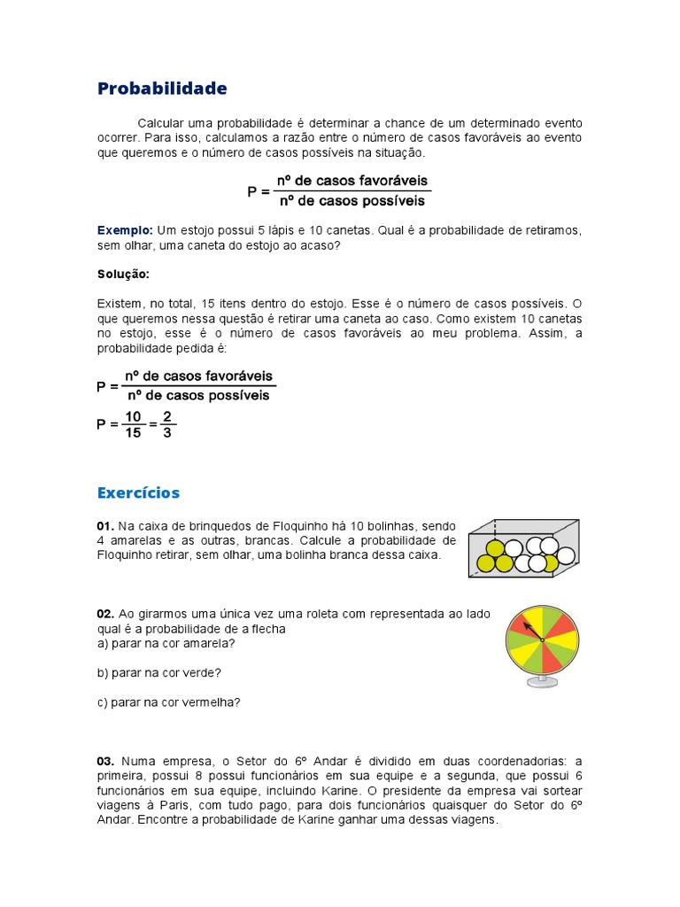 Probabilidade | PDF | Probabilidade