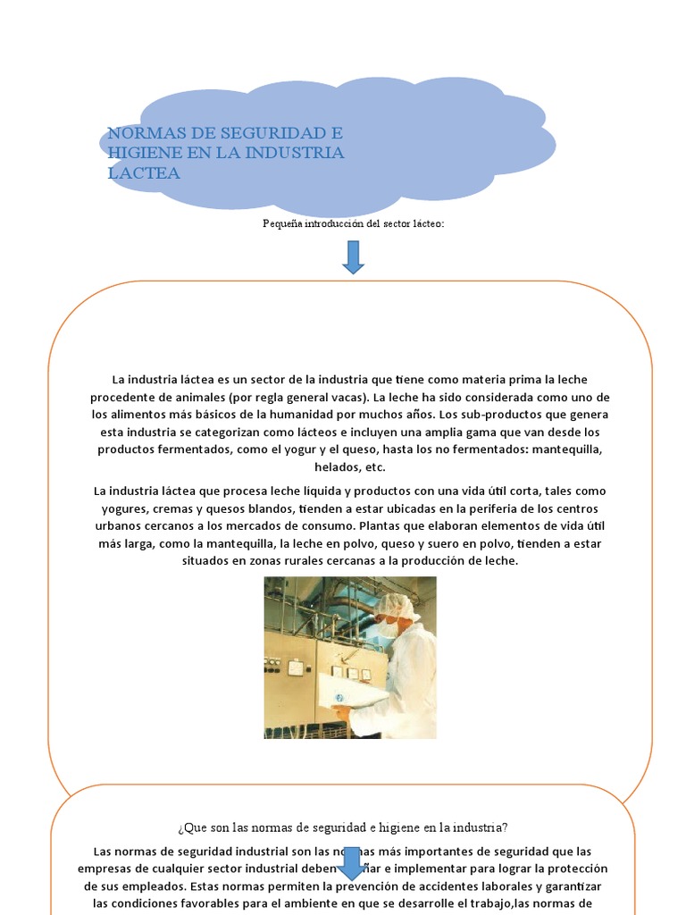 Normas de seguridad e higiene en la industria láctea _ MAPA CONCEPTUAL ...
