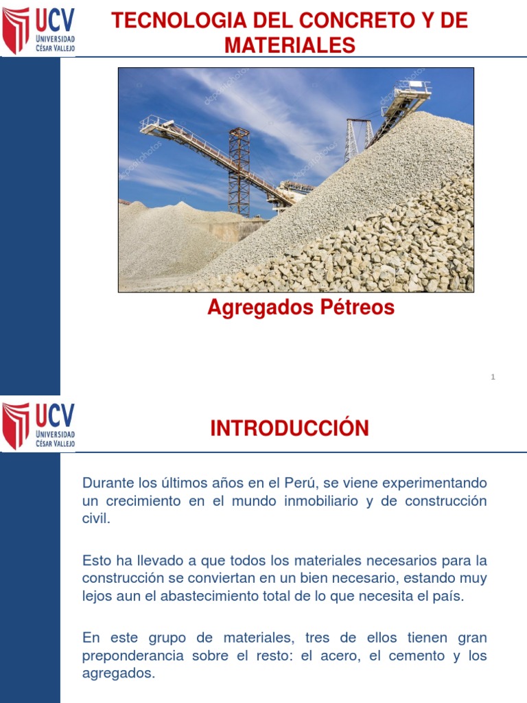 SESION - 3 Agregados - Petreos-01 | PDF | Roca (geología) | Cantera