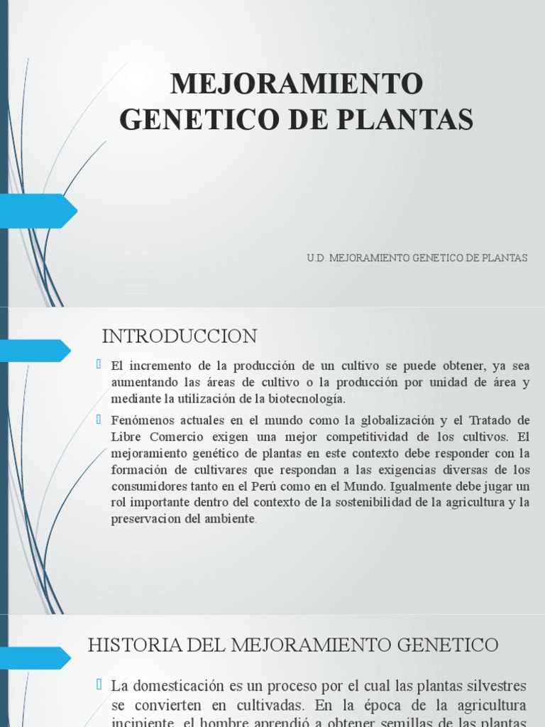 U.D. Mejoramiento Genetico de Plantas | PDF