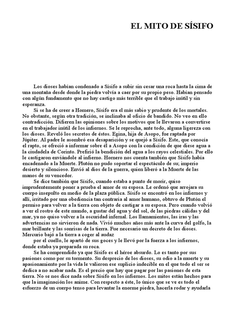 El Mito de Sisifo | PDF