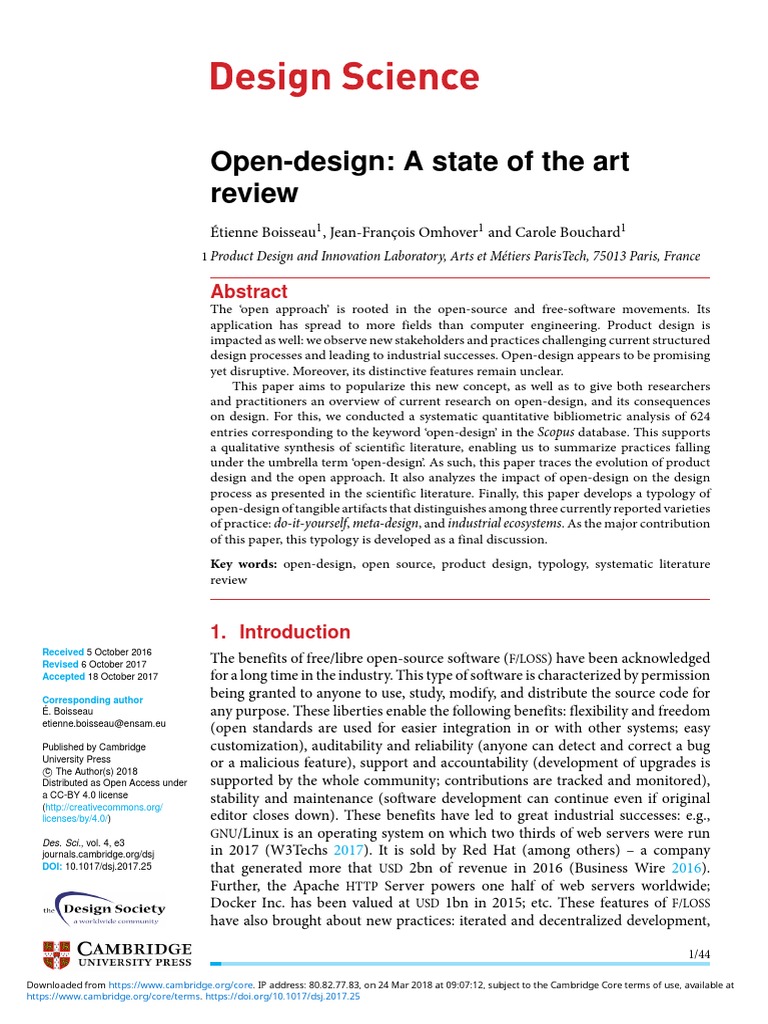 Open-Design: A Comprehensive Review | PDF | Art | Computers