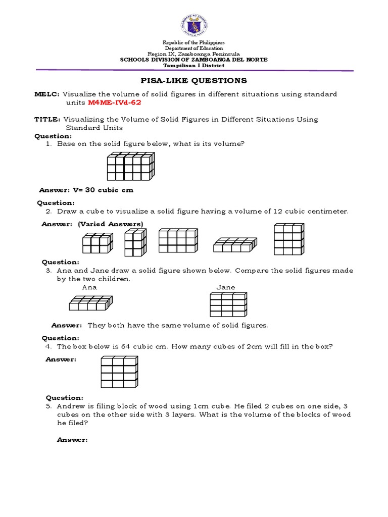Pisa Like Questions | PDF