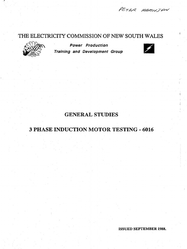 3 Phase Induction Motor Testing | PDF
