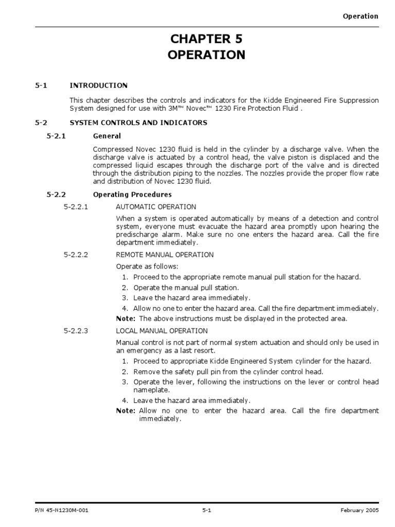 Kidde-Novec-1230-Fire-Protection-Fluid Operation | PDF | Valve ...