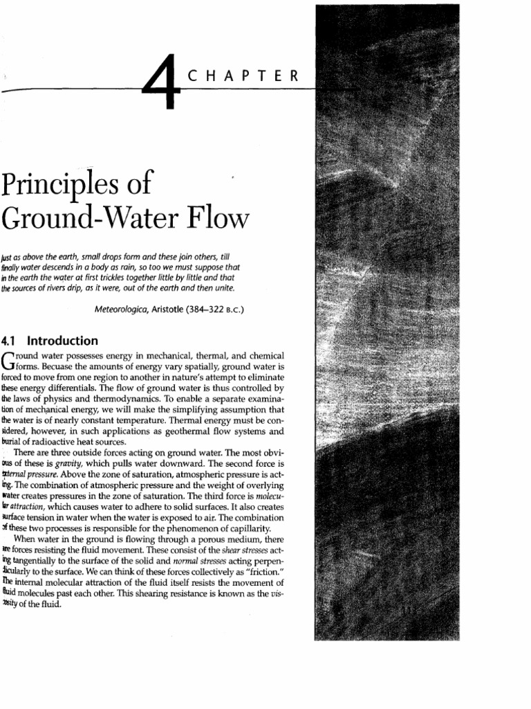 Material Applied Hydrogeology Chapter 4 Pdf