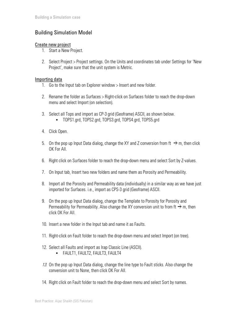 Building Simulation Model in Petrel | PDF | Simulation | Icon (Computing)